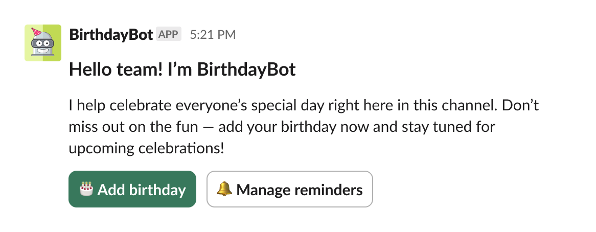 Slack Birthday Bot setup - automated birthday and anniversary cards ...