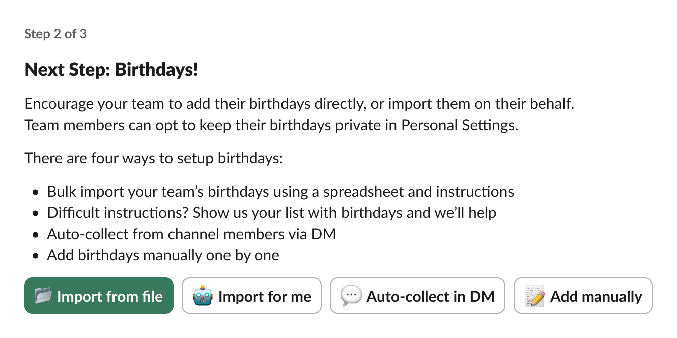 Slack Birthday Bot setup - automated birthday and anniversary cards ...